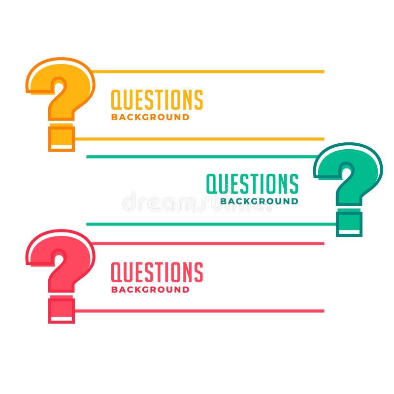 Question Mark Banners for Help and Support Stock Vector - Illustration ...
