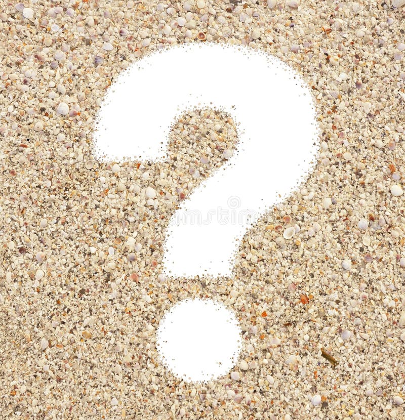 The Question Mark from Beach Sand Stock Image - Image of dirty ...