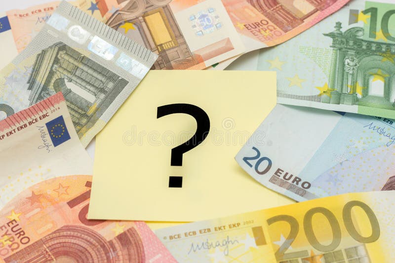 Question Mark Behind the Money Stock Photo - Image of economy, mitigate ...