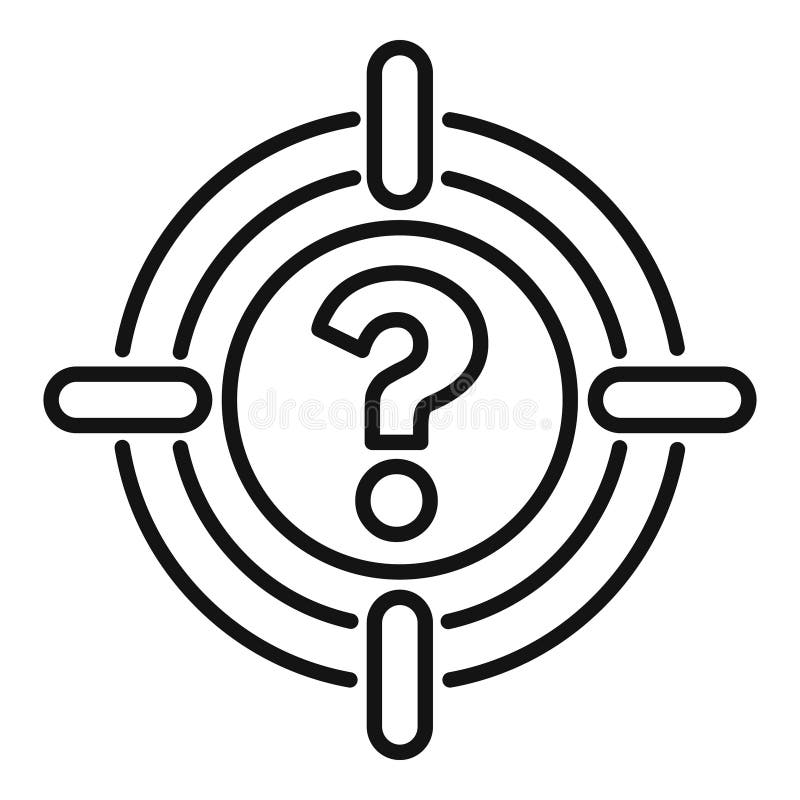 Question Mark Being Targeted in Crosshair Scope Stock Illustration ...