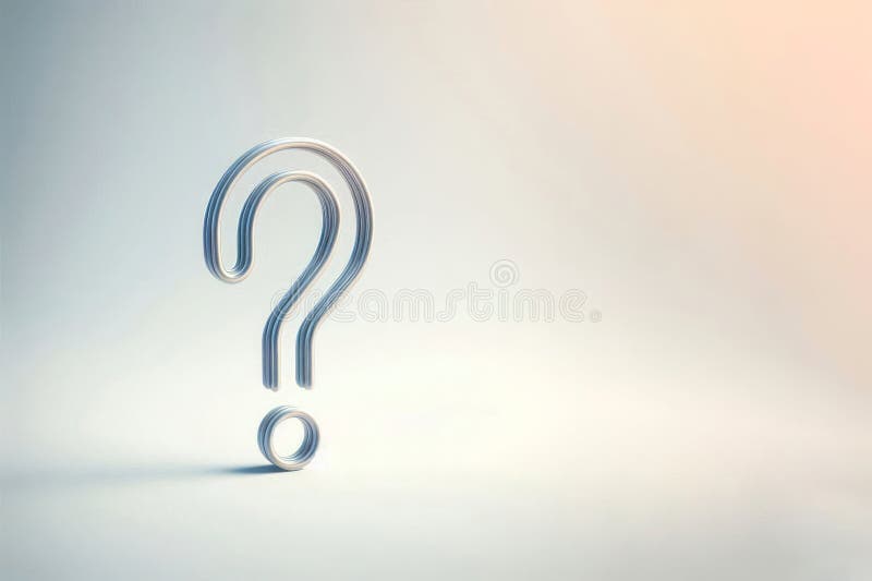 A Question Mark Bent from Metal Wire. Space for Text. Stock ...