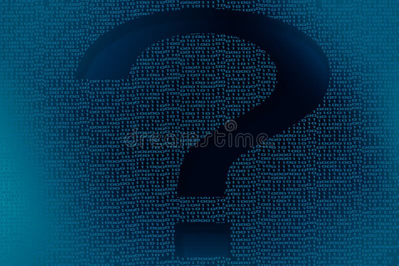 Question Mark with Binary Digital Code Stock Illustration ... Question Mark with Binary Digital Code Stock Illustration ...