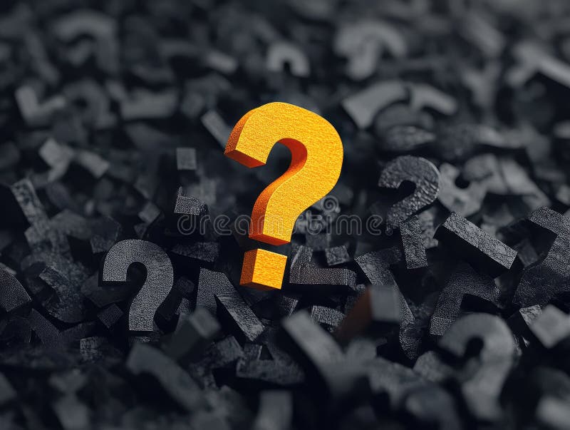 Question Mark among Black Ones, Creative Concept of Ideas and Solutions ...