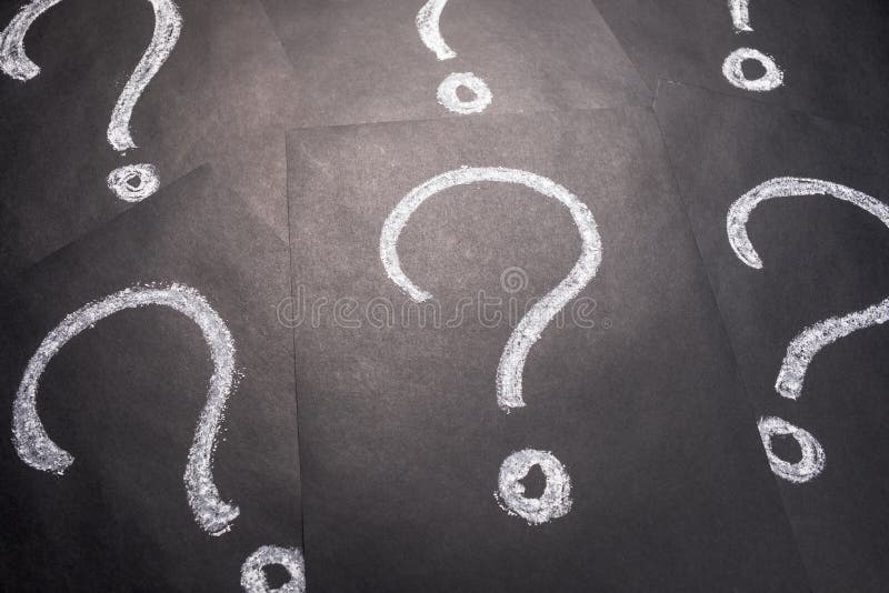 Question Mark on Black Papers Stock Image - Image of group, marketing ...