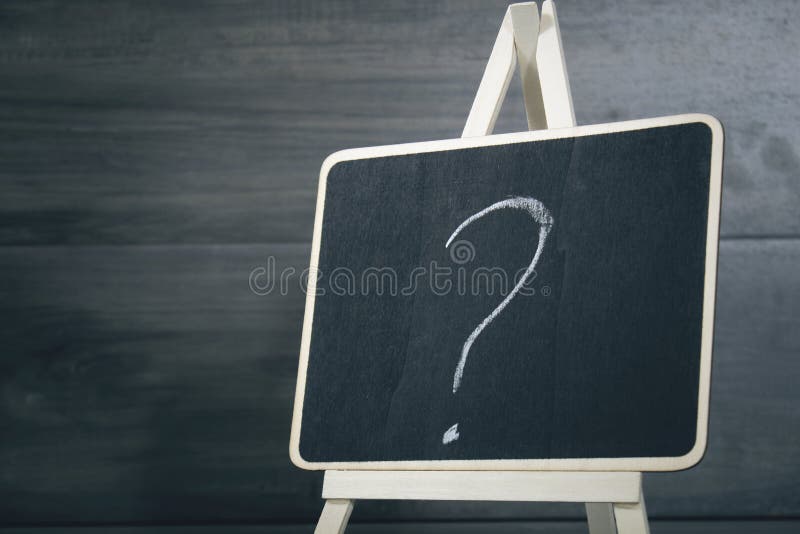 Question Mark on the Blackboard Stock Image - Image of assistance ...