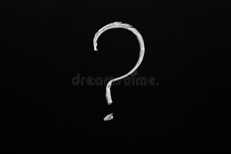Question Mark ? on Blackboard Stock Photo - Image of hand, black: 140764220