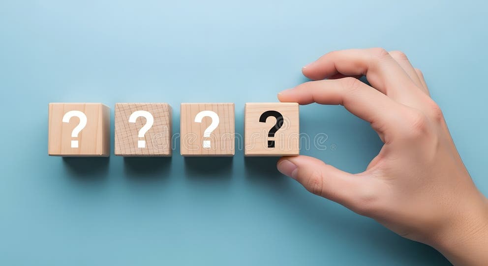 Question Mark Blocks Concept for Business Decision Making and Solution ...
