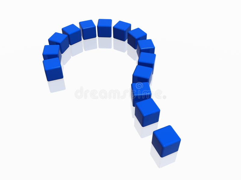 Question-mark in blue stock illustration. Illustration of answer - 6783567