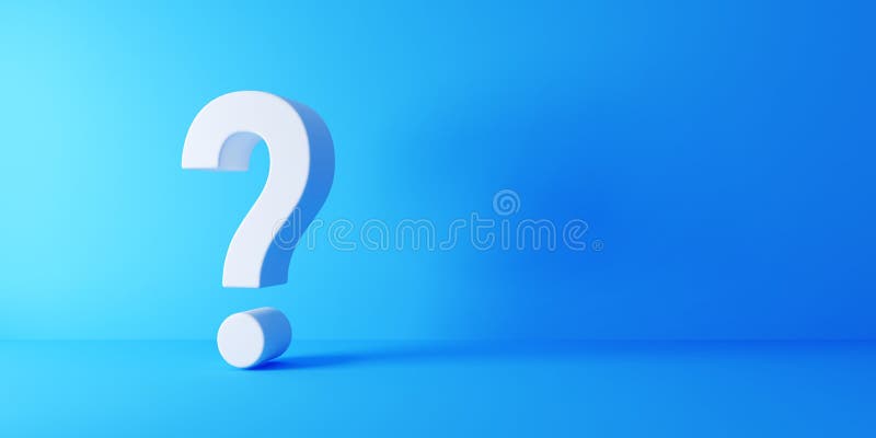 Question Mark on Blue Background Stock Illustration - Illustration of ...