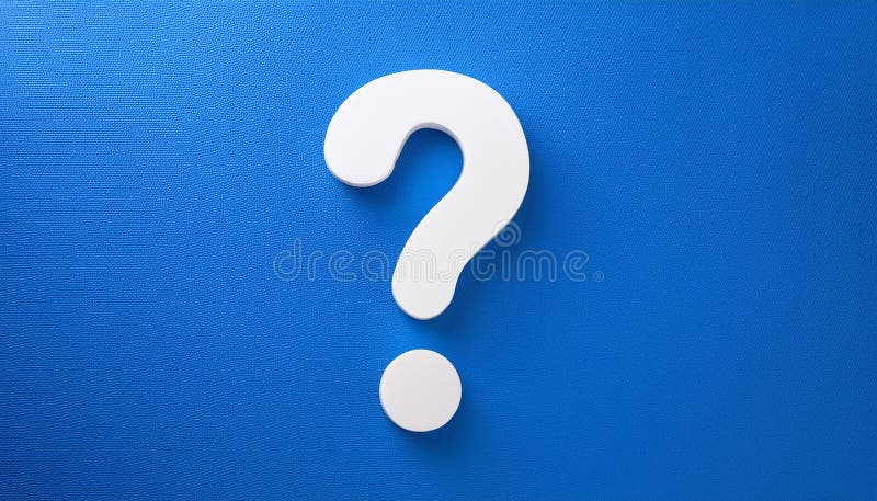 Question Mark on Blue Background. 3D Rendering. FAQ and QA Stock Illustration - Illustration of ...