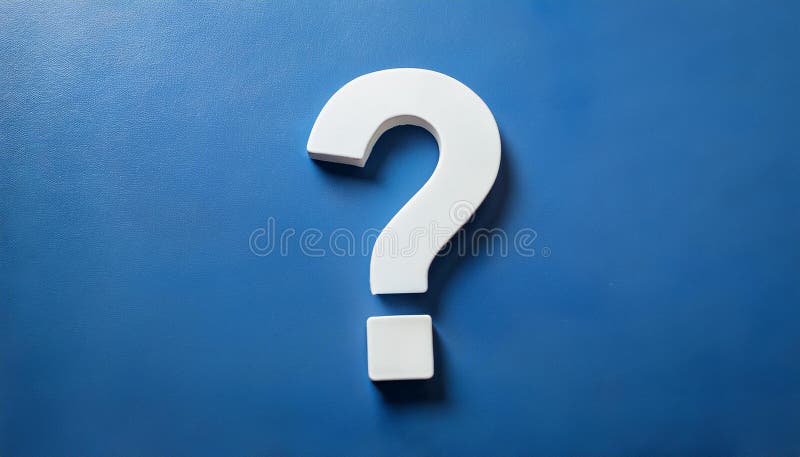 Question Mark on Blue Background. 3D Rendering. FAQ and QA Stock Illustration - Illustration of ...