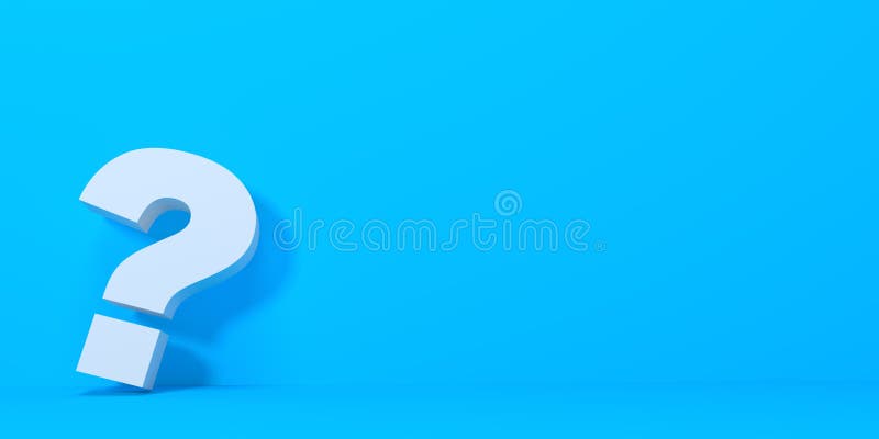 Question Mark on Blue Background Stock Illustration - Illustration of ...