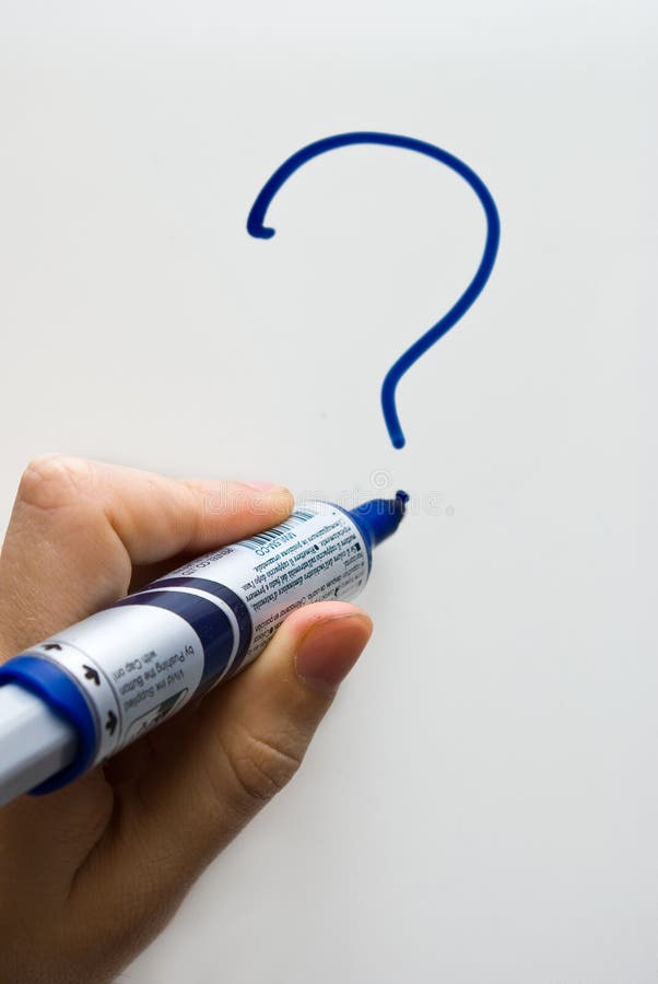 Question Mark on Board Written by Human Hand Stock Image - Image of ...