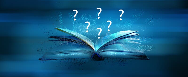 Question mark on the book stock photo. Image of mystery - 242929790