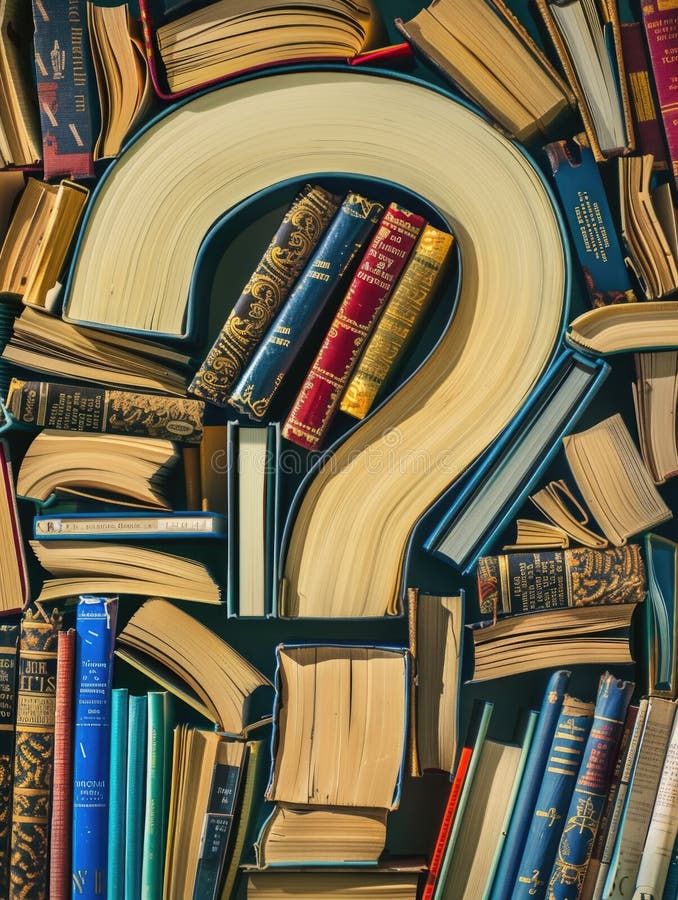 Question Mark from Books stock image. Image of books - 372281787
