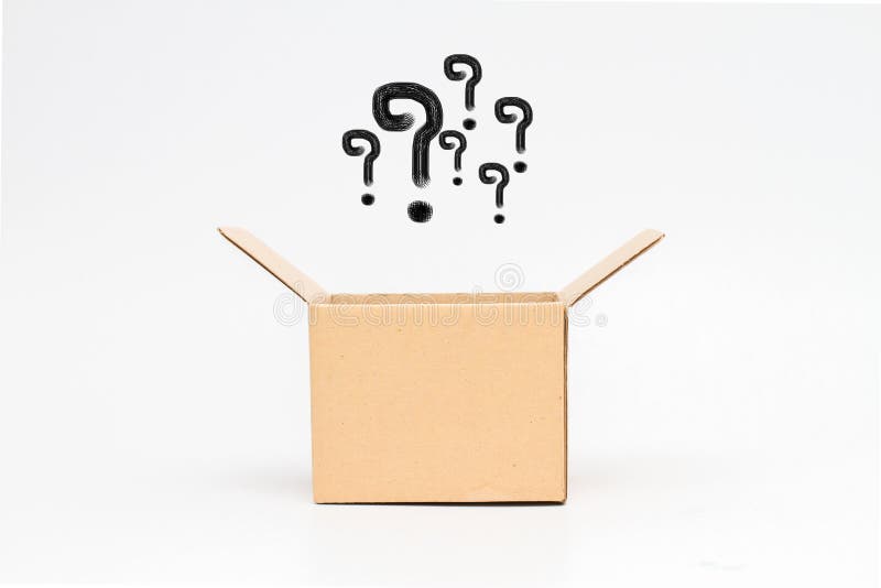 Question mark with box stock image. Image of problem - 44490995