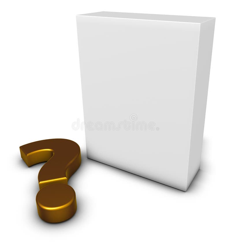 Question mark and box stock illustration. Illustration of rendering ...