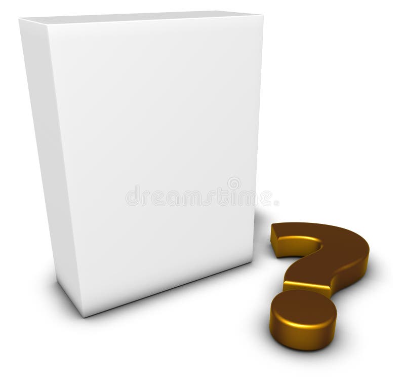 Question mark and box stock illustration. Illustration of icon - 105473621