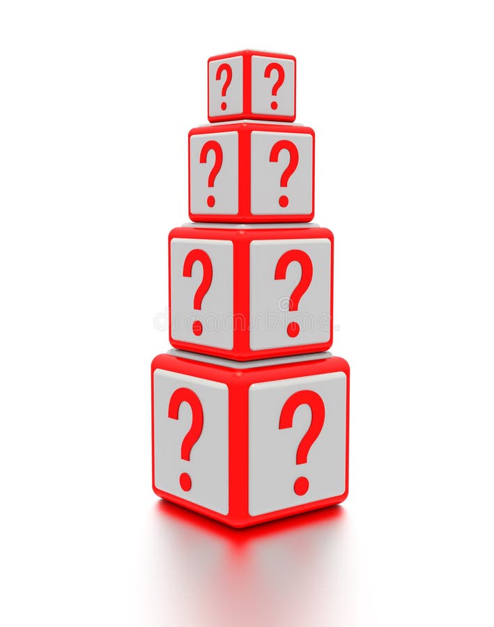 Question mark boxes. stock illustration. Illustration of question ...