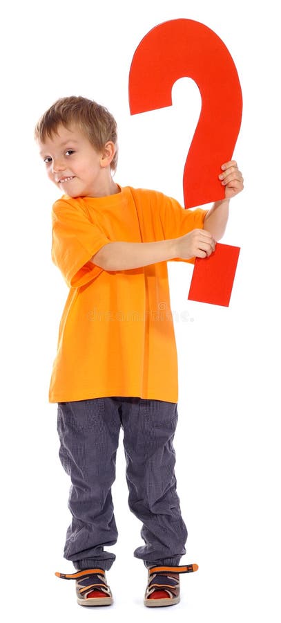 Question mark boy stock photo. Image of expression, educational - 12517658