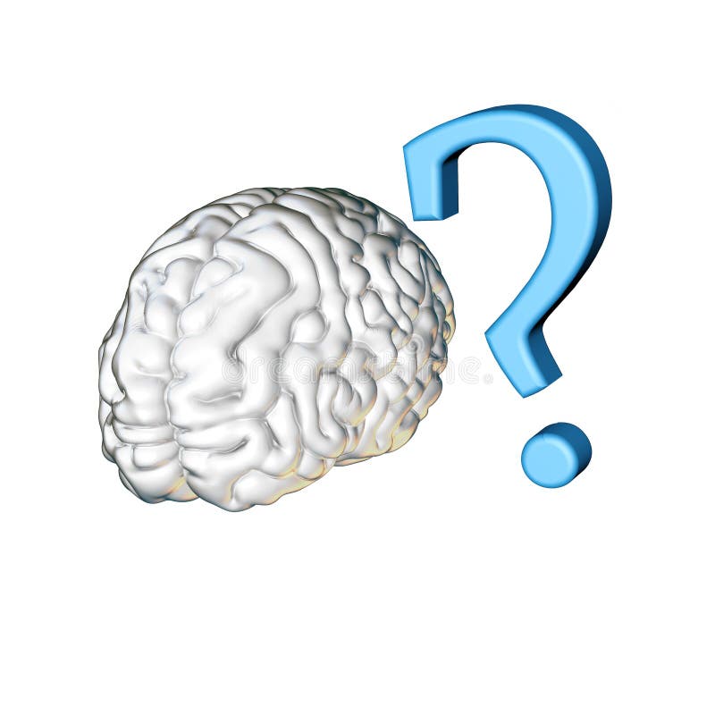 Question mark brain stock illustration. Illustration of mark - 41567810