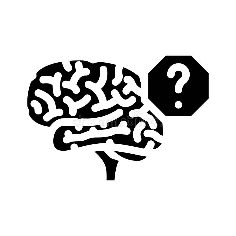 Question Mark Brainstorm Glyph Icon Vector Illustration Stock Vector ...