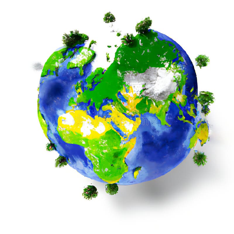 3d Earth and Climate Problems Stock Illustration - Illustration of save ...