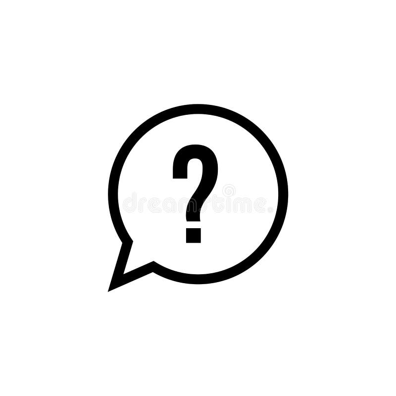 Question Mark Bubble Chat Symbol Stock Vector - Illustration of ...