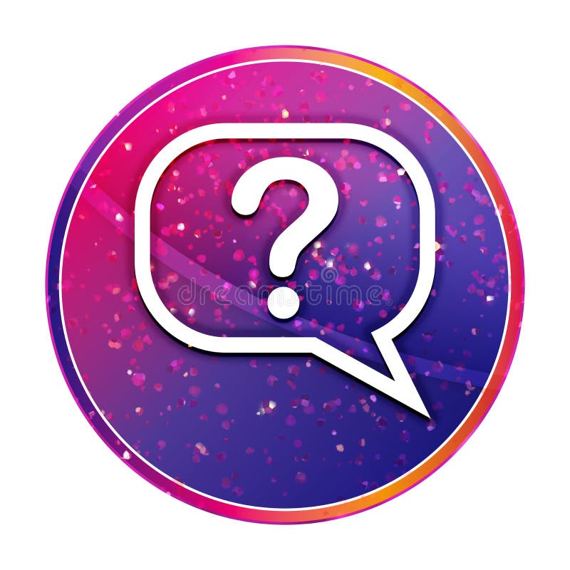 Question Mark Bubble Icon Creative Trendy Colorful Round Button ...