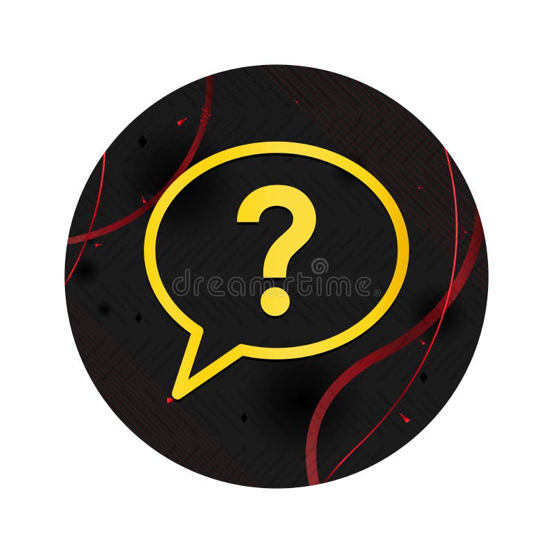 Question Mark Bubble Icon Elegant Black Round Button Stock Vector ...