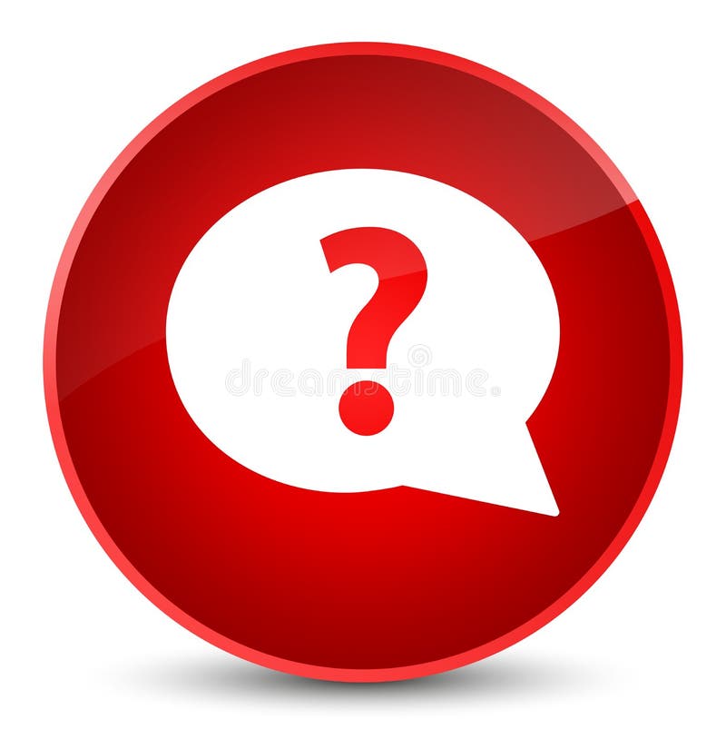 Question Mark Bubble Icon Elegant Red Round Button Stock Illustration ...