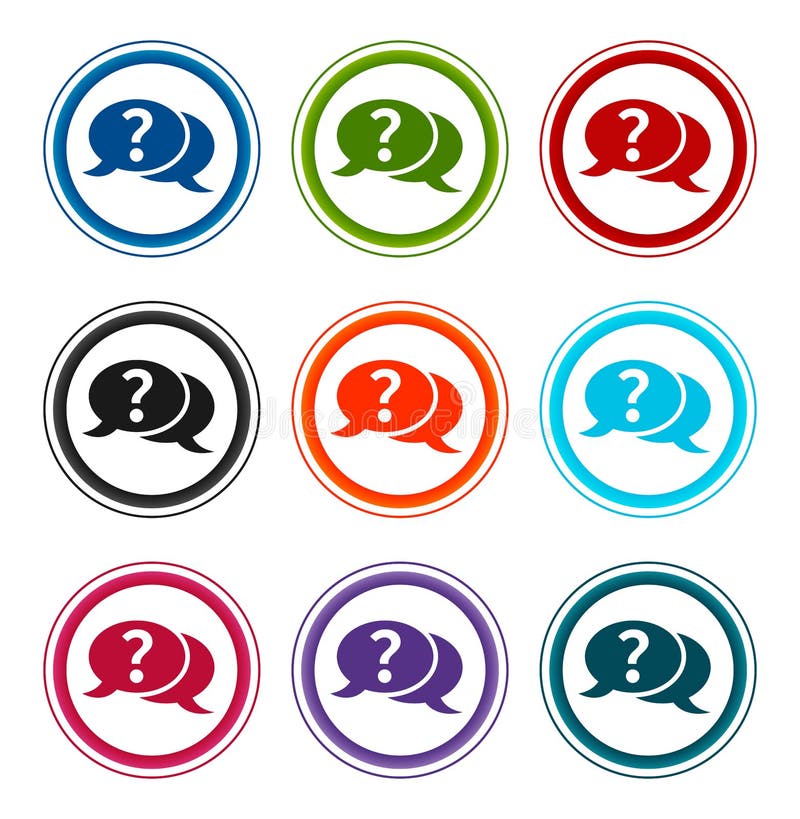 Question Mark Bubble Icon Abstract Digital Banner Yellow Background ...