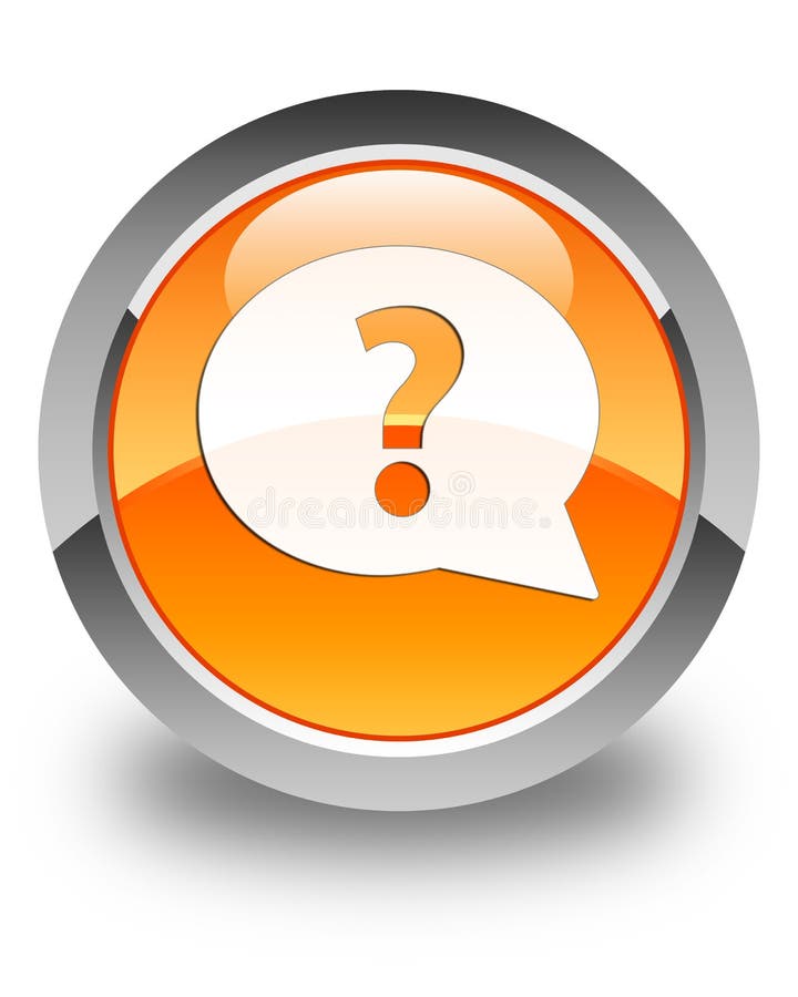 Question Mark Bubble Icon Glossy Orange Round Button Stock Illustration ... Question Mark Bubble Icon Glossy Orange Round Button Stock Illustration ...