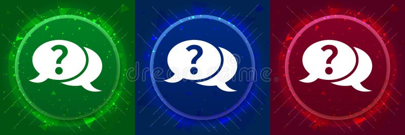 Question Mark Bubble Icon Elegant Modern Design Abstract Buttons Set ...