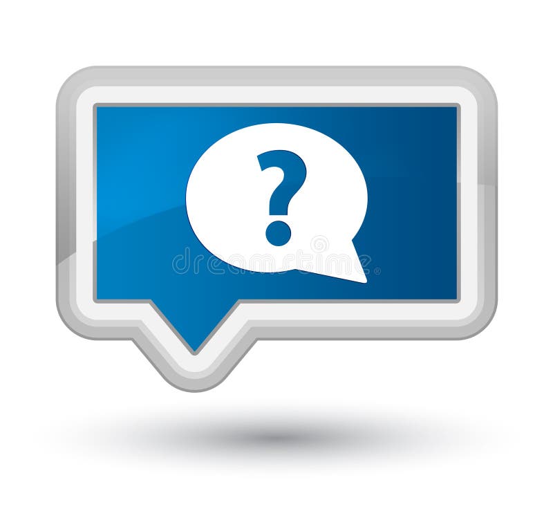 Question Mark Bubble Icon Prime Blue Banner Button Stock Illustration ...
