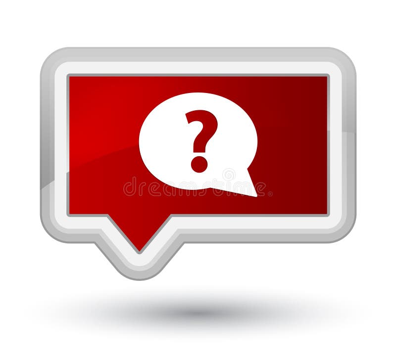 Question Mark Bubble Icon Prime Red Banner Button Stock Illustration ...