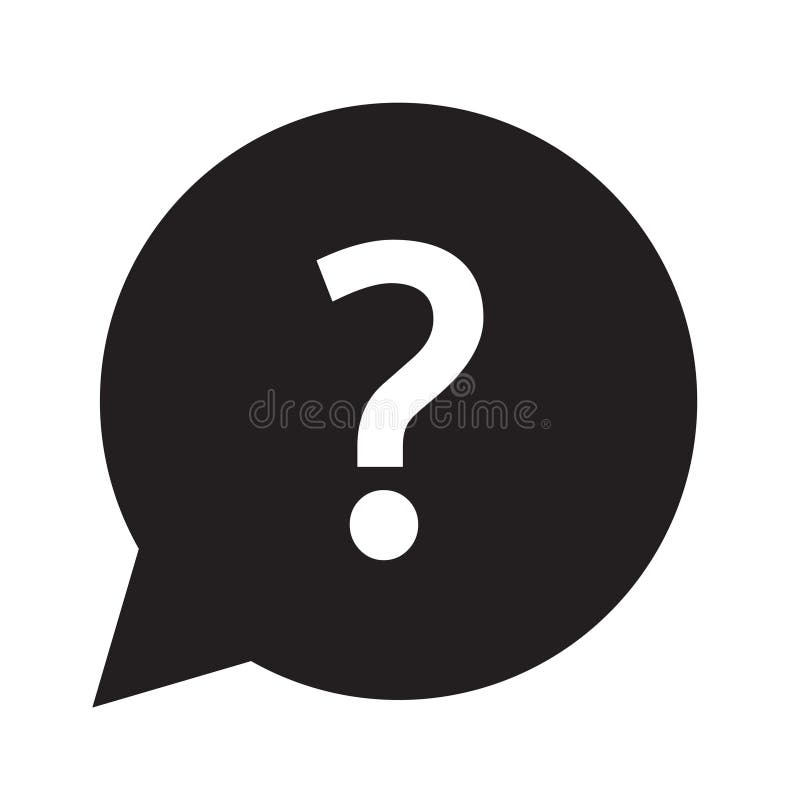 Question Mark in Bubble Icon Vector Stock Illustration - Illustration ...