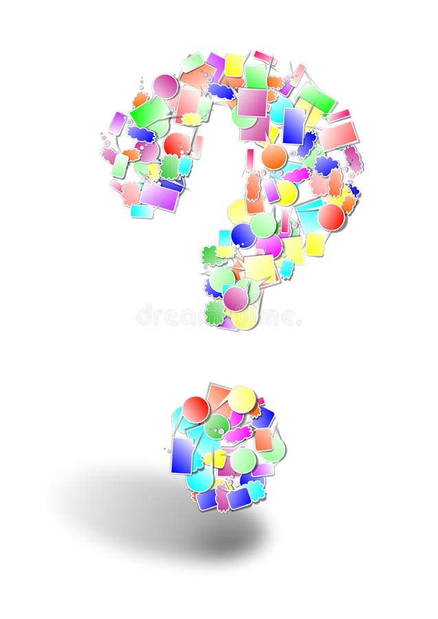 Set of Question Marks in Mosaic Isolated Stock Vector - Illustration of ...