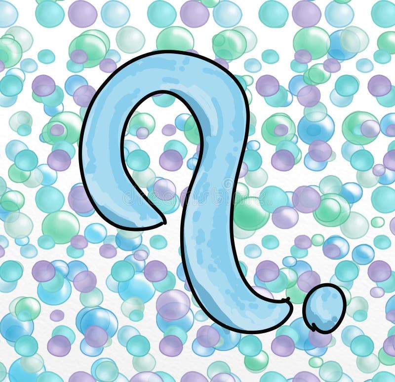 A Question Mark with Bubbles Stock Illustration - Illustration of ...