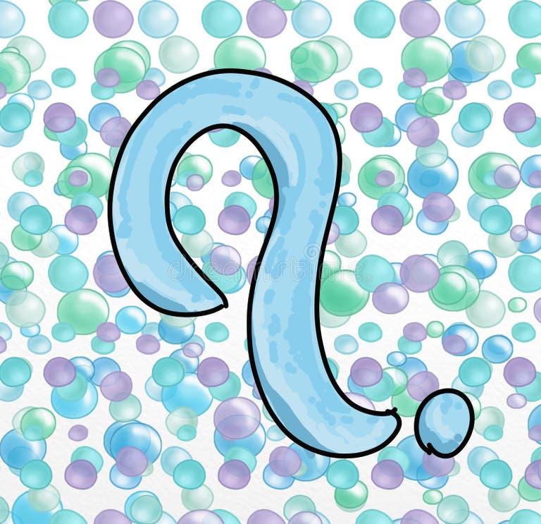 A Question Mark with Bubbles Stock Illustration - Illustration of ...