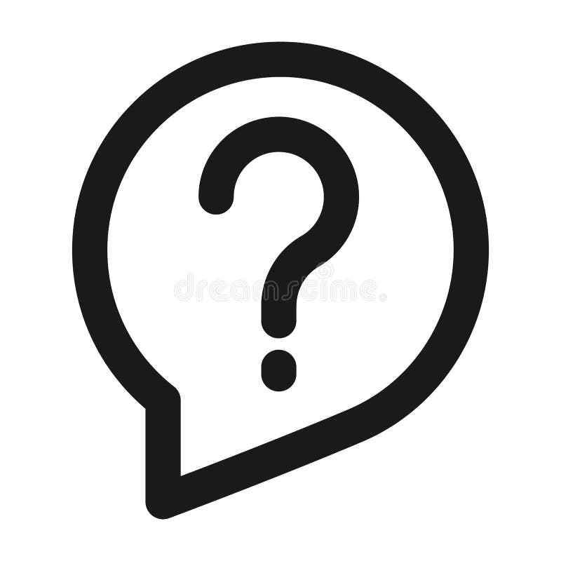 Question Mark Bubbles Sign Outline Icon. Faq Questionnaire Vector ...