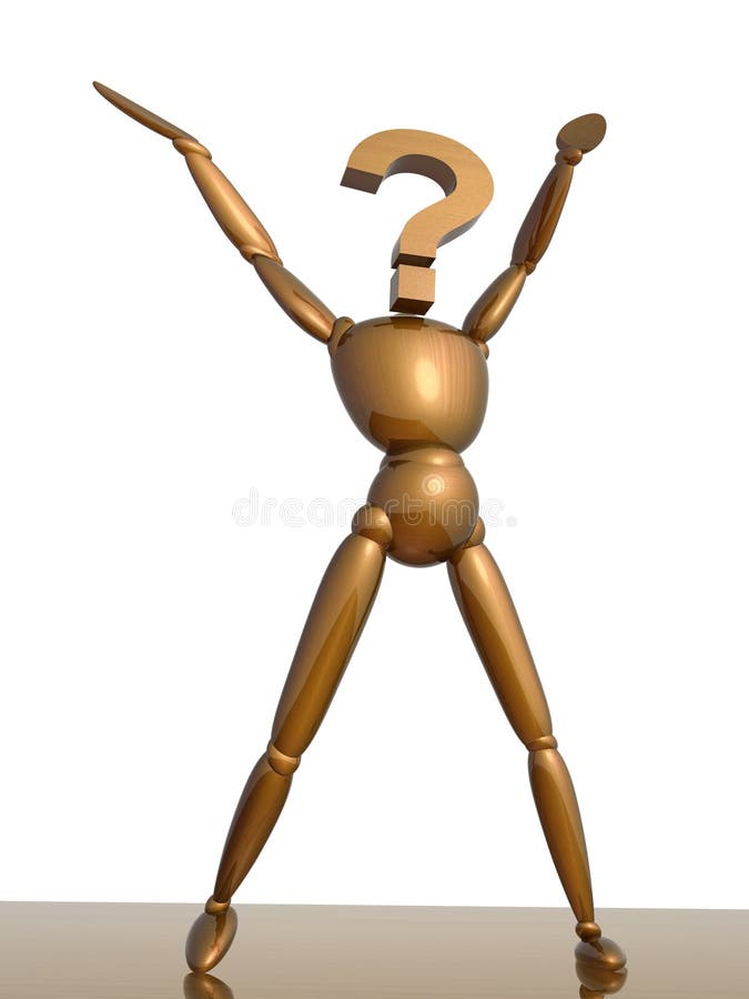 Question Mark Bulb Figurine Stock Illustration - Illustration of idea ...