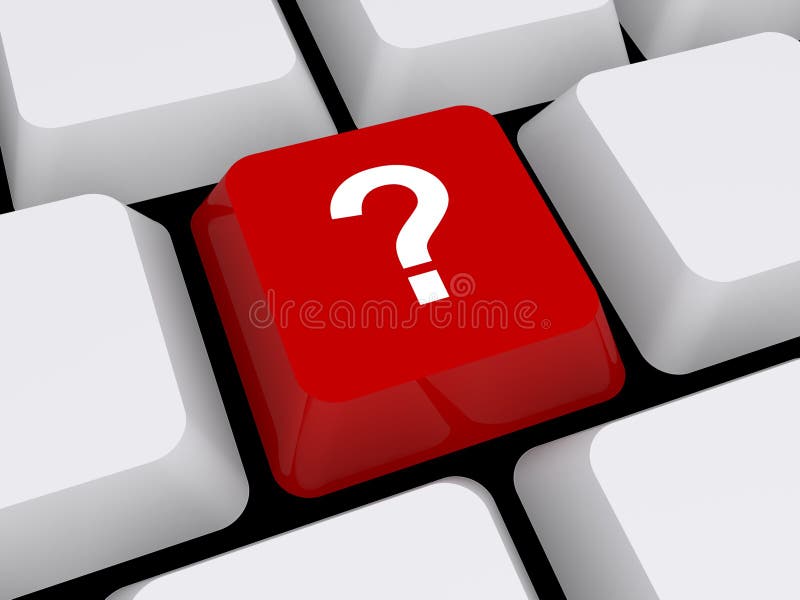 Question Mark Button on Keyboard Stock Illustration - Illustration of ...