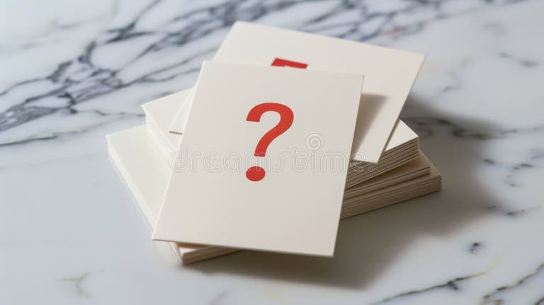 The Question Mark Card.AI Generated Image Stock Photo - Image of ...