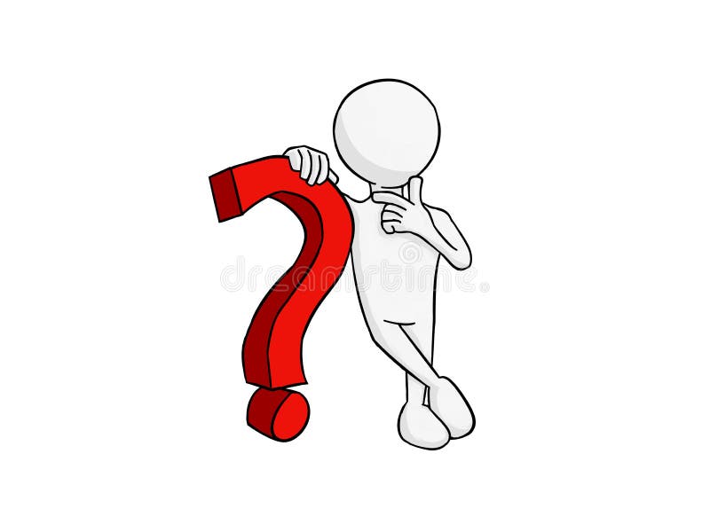 Question Mark Cartoon Style Stock Photo - Illustration of idea, answer ...