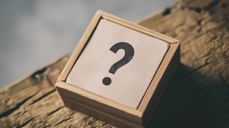 A Question Mark Centered on a Paper Inside a Box, Symbolizing Mystery ...