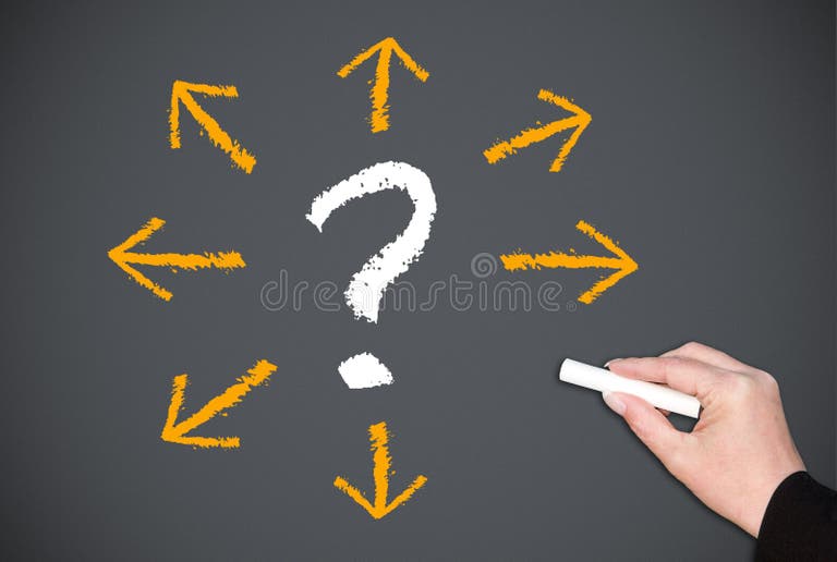 Question Mark on Chalkboard Stock Image - Image of orientation ...