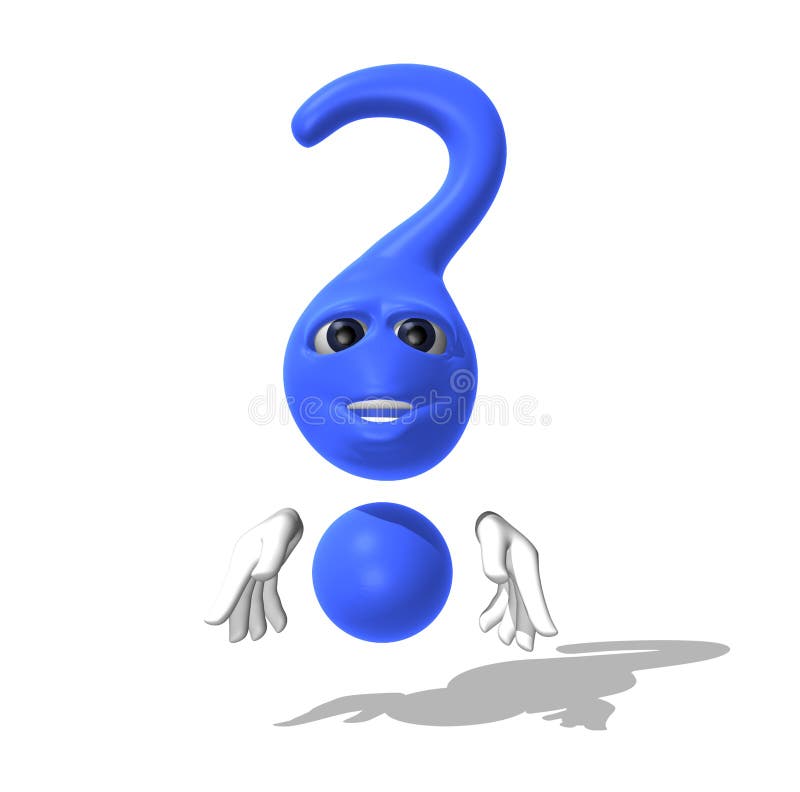 Question mark character stock illustration. Illustration of answer ...