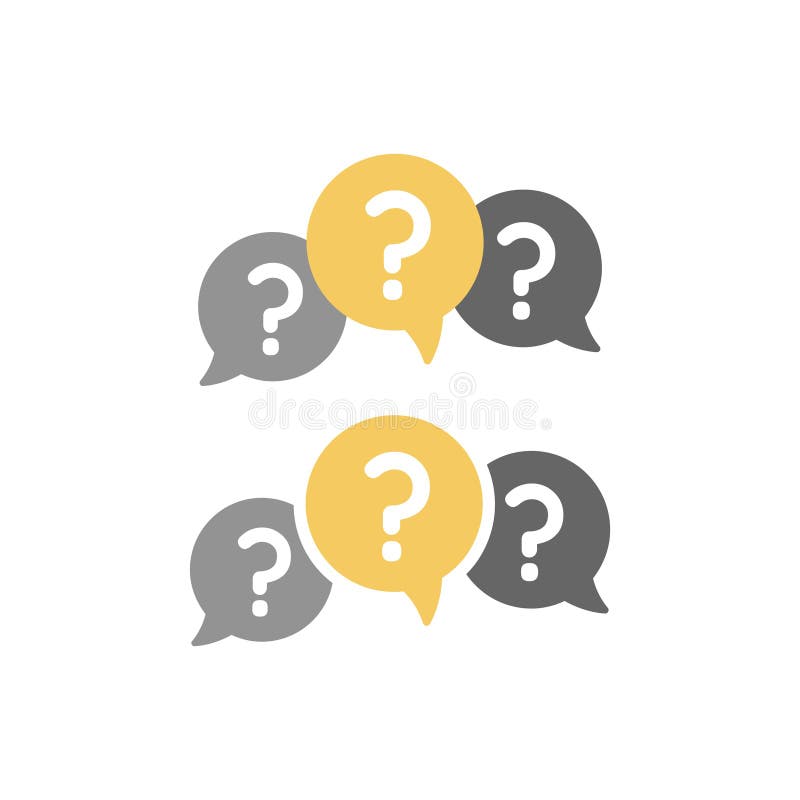 Question Mark Chat Bubble Vector Icon Stock Vector - Illustration of ...