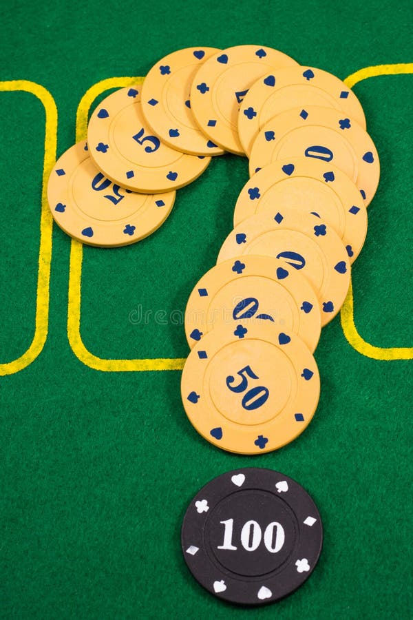 Question Mark of Chips To Play Poker Stock Image - Image of yellow ...